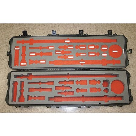 Slide Sledge Tool Case, HPX Resin, Black, 54" W x 17" D x 7" H 2138001 ...