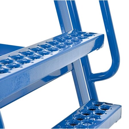 Zoro Select Steel Stock Picking Ladder Cart 1000 lb. Capacity, 56-1/8"L ...