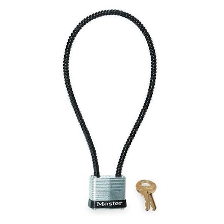 Master Lock Padlock, Keyed Different, Flexible Shackle, Square Steel ...