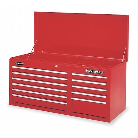 Westward Heavy Duty Top Chest 11 Drawer Red Steel 40 1 2 In W X 17