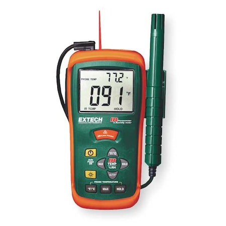 Extech Hygro-Thermometer, w/IR Thermometer RH101 | Zoro