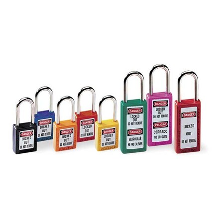 Master Lock Zenex Thermoplastic Safety Padlock, 1-1/2 in Wide with 1-1/ ...