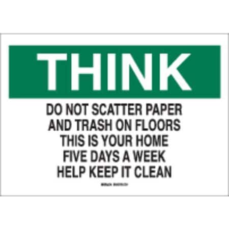 Brady Housekeeping Sign, 10"X14", Polyester, Sign Legend Text Color ...