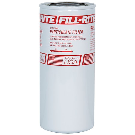 Fill-Rite Fuel Filter Canister, 8-1/2x3-5/8x8-1/2In F1810PM0 | Zoro