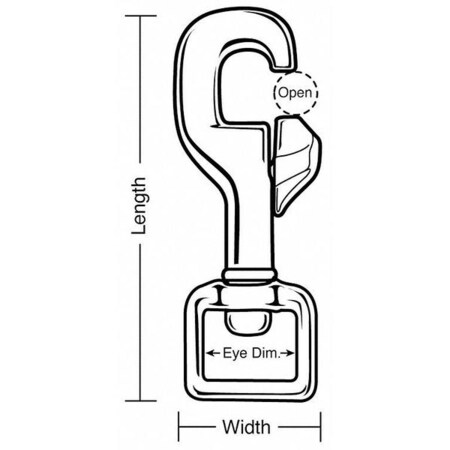 Lucky Line Slide Bolt Spring Snap, L 3 1/4 In 4GGL2 | Zoro