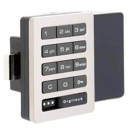 Digilock Electronic Lock, Brushed Nickel, 12 Button ATS-619-01-0D-GR01 ...