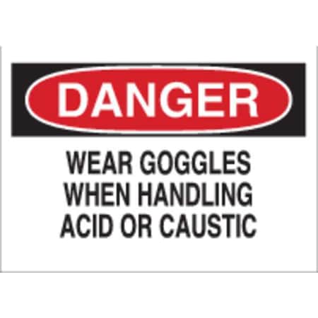 Brady Danger Sign, 7" Height, 10" Width, Polyester, Rectangle, English ...