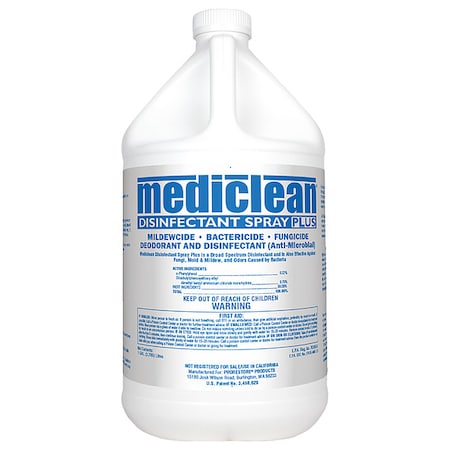 Mediclean Disinfectant Spray Plus, 1 gal. Jug, Mint 221522000 | Zoro