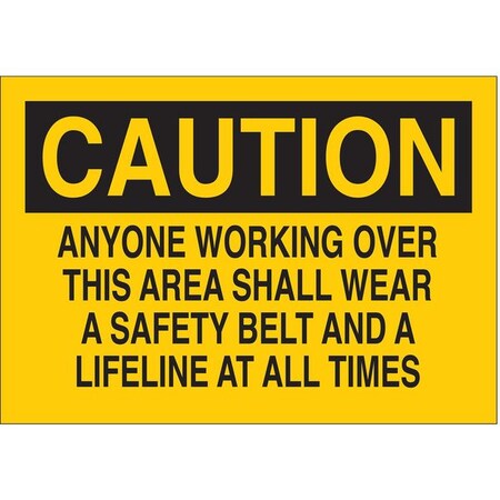 Brady Caution Sign, 10X14", BK/YEL, ENG, Text, 76077 76077 | Zoro