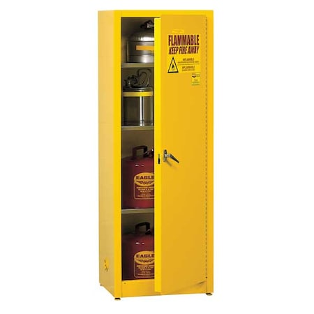 Eagle Mfg Flammable Safety Cabinet, 48 gal., Yellow, Safety Cabinet ...