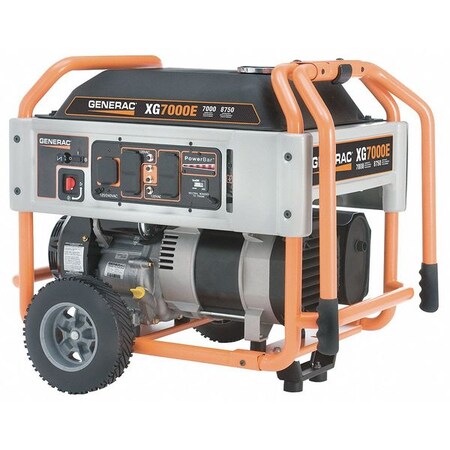 Generac Portable Generator, Gasoline, 7000 Rated, 8750 Surge, Electric ...
