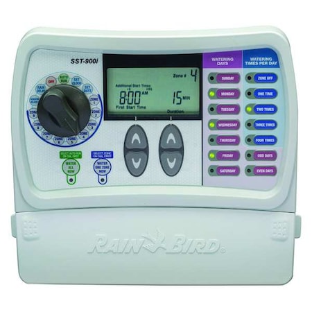Rain Bird Irrigation/Sprinkler Timer, 9 Zone, 7 Day SST900IN | Zoro