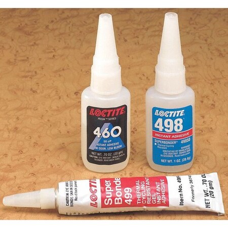 Loctite Instant Adhesive, 460 Series, Clear, 0.7 oz, Bottle 135463 | Zoro