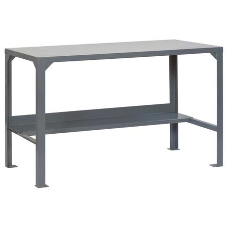 Edsal Workbench, Steel, 72 in W, 36 in Height, 3000 lb, Straight ...