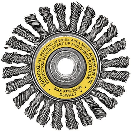 Dewalt 4" x 5/8"-11 HP .020 Carbon Cable Twist Wire Wheel DW4930 | Zoro