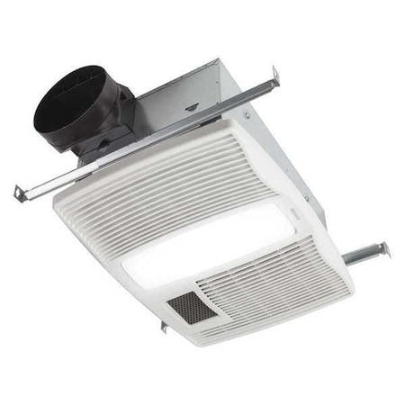 Broan Ceiling Bathroom Fan, 110 cfm cfm, 6 in Duct Dia., 120V AC, Yes ...