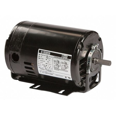 Century Capacitor-Start Belt Drive Motor, 1/2 HP, 48 Frame, 115/208-230 ...