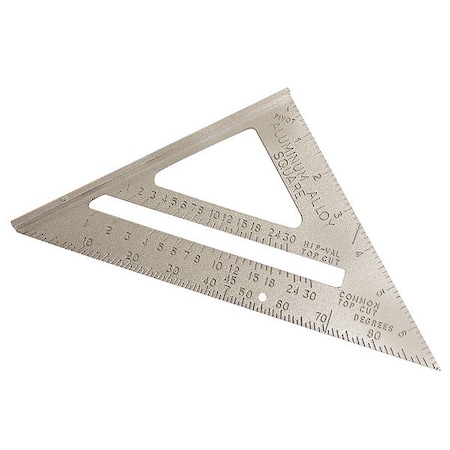 Westward Rafter Angle Square, 7 In, Aluminum 4MRX4 | Zoro