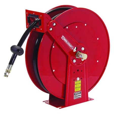 Reelcraft Spring Return Hose Reel, 1/2 in Hose Dia., 50 ft Length ...
