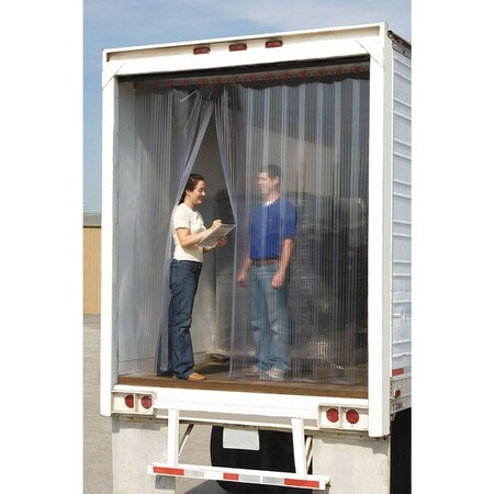 Aleco Strip Door Kit, 8 x 8 ft, Clear, PVC 477500 | Zoro