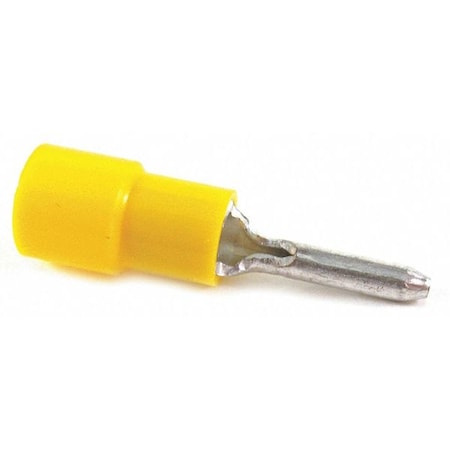 Sta-Kon Pin Terminal, 10 AWG, 600 V, Vinyl Insulated, Yellow, Crimp ...