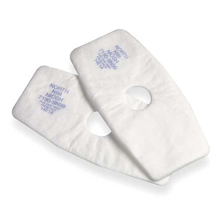 Honeywell North Filter, Threaded, N99, White, 2 PK, NIOSH 719009N99 | Zoro