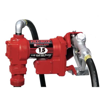 Fill-Rite Fuel Transfer Pump, 115V AC, 15 gpm Max. Flow Rate , 1/6 HP ...