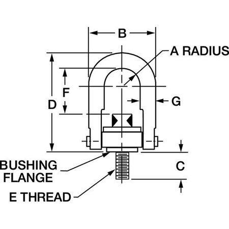 Adb Hoist Rings Safety Engineered Hoist Ring, 2500lb. WLL 23322 | Zoro