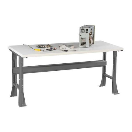 Tennsco Work Bench with Plastic Top and Flared Legs, Laminate, 96" W ...