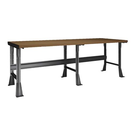 Tennsco Work Bench with Butcher Block Top and Flared Legs, Butcher ...
