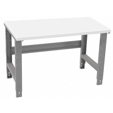 Tennsco Bolted Plastic Top Work Bench with Adjustable Legs, Laminate ...