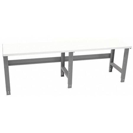 Tennsco Bolted Plastic Top Work Bench with Adjustable Legs, Laminate ...