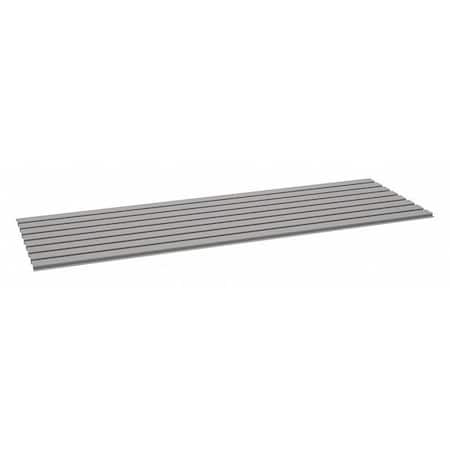 Tennsco Decking, Ribbed Steel, 72 in W, 24 in D, Gray, Powder Coated ...