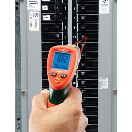 Extech Infrared Thermometer, Backlit LCD, -4 Degrees to 950 Degrees F ...