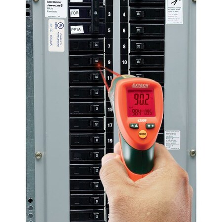 Extech Infrared Thermometer, Backlit LCD, -4 Degrees to 950 Degrees F ...