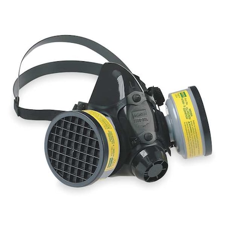 Honeywell North Half Mask Respirator, 7700 Series, Threaded, Silicone ...