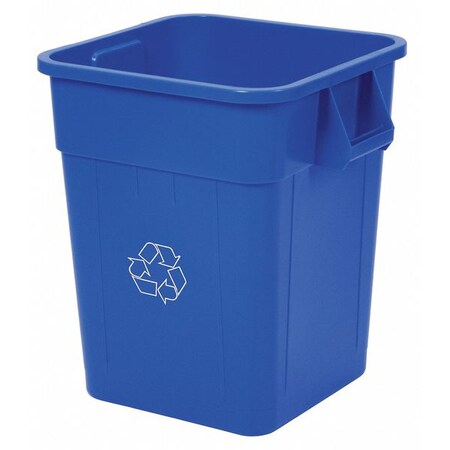 Tough Guy 48 gal. Stationary Recycling Container, Blue, Plastic, 1 ...