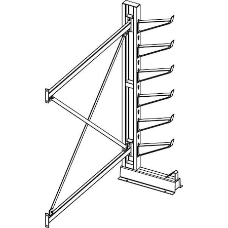 Jarke Add-On Cantilever Rack Unit 7 ft, H, 1 Side CR-6A | Zoro