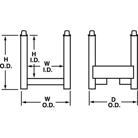 Zoro Select Modular Stacking Rack, 26x16 in., 7500 lb. SZ DX | Zoro