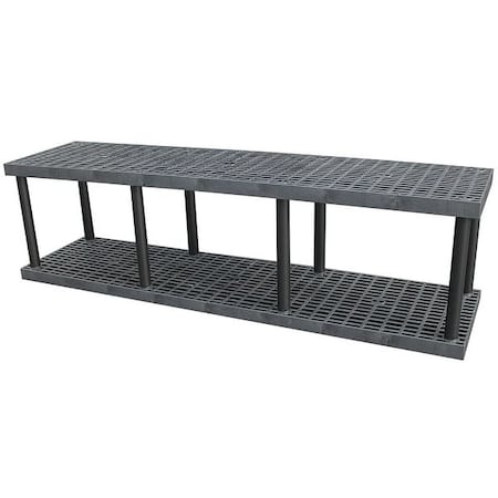 Structural Plastics Freestanding Plastic Shelving, Open Style, 24 in D ...