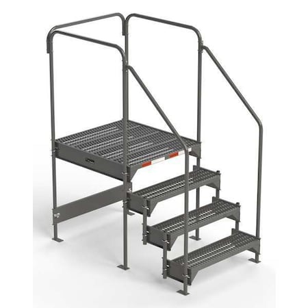 Ega Custom Work Platform, 4 Steps, Modular, 35"W x 39"L Platform ...