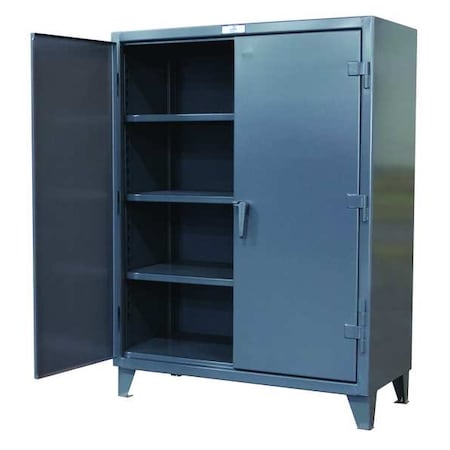 Strong Hold Shelving Storage Cabinet, 78 in H, 48 in W, 24 in D, Swing ...