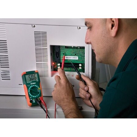 Extech Digital Multimeter, 600 Max. AC Volts, 600 Max. DC Volts, 10 Max ...