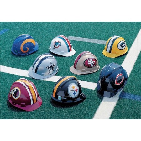MSA Front Brim NFL Hard Hat, Type 1, Class E, One-Touch (4-Point), Blue ...