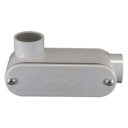 Cantex Conduit Outlet Body, PVC, LL, Conduit Outlet Hub Size: 3/4 ...