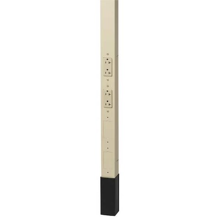 Hubbell HBLPP10AI Alum Srvice Pole,Ivory,10 ft. 2"L,2.13"W | Zoro.com