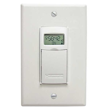 Intermatic Timer, Elect., Wall Switch, 120-277V, 20A, WH EI400WC | Zoro