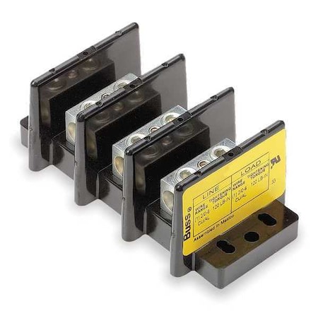 Eaton Bussmann Power Distribution Block, Open, 3 Pole, 760 A Copper ...