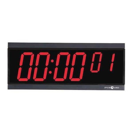 Pyramid 11-1/8" Digital Wireless Synchronized Wall Clock, Black 9D26BR ...