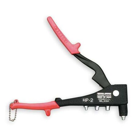 Marson Riveter, Deluxe, 3/32, 1/8, 5/32, 3/16 In, Interchangeable HP-2 ...